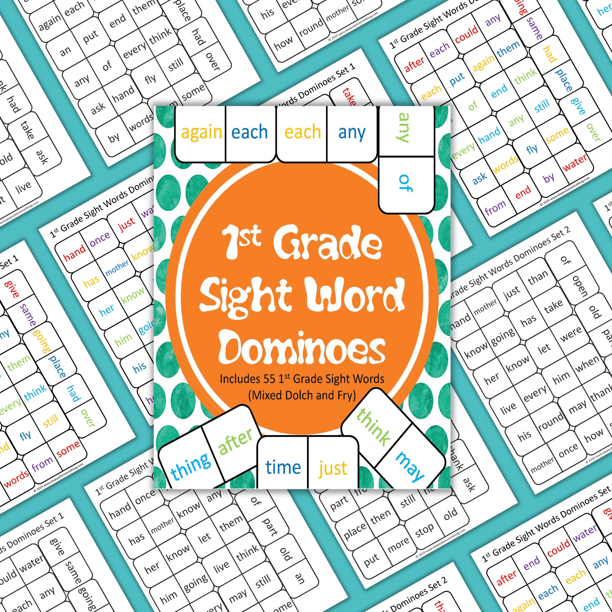 1st Grade Sight Word Dominoes | Educational Printable | 1st Grade ...