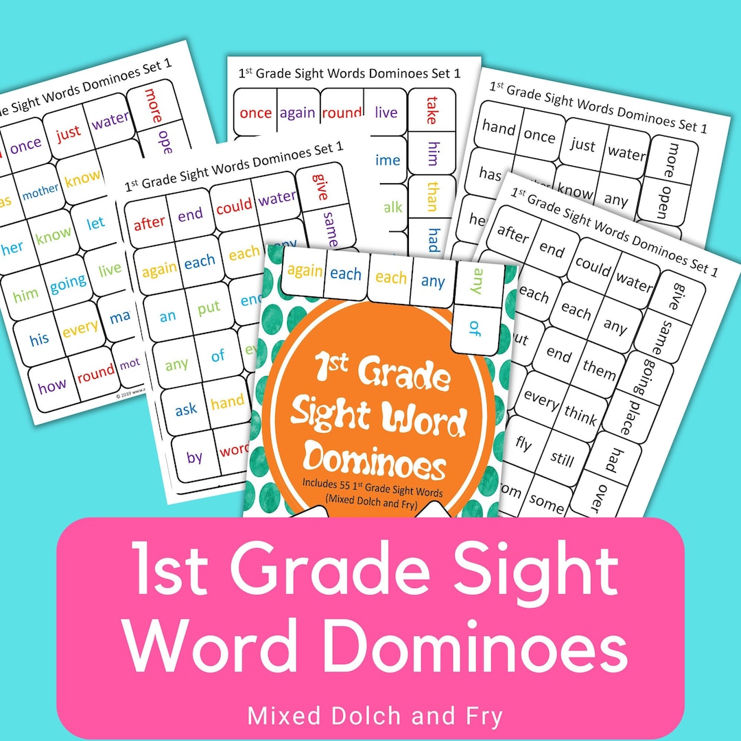 1st Grade Sight Word Dominoes | Educational Printable | 1st Grade ...