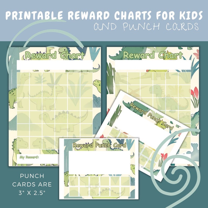 Cute Printable Reward Charts for Kids Incentive Punch Cards Print at ...