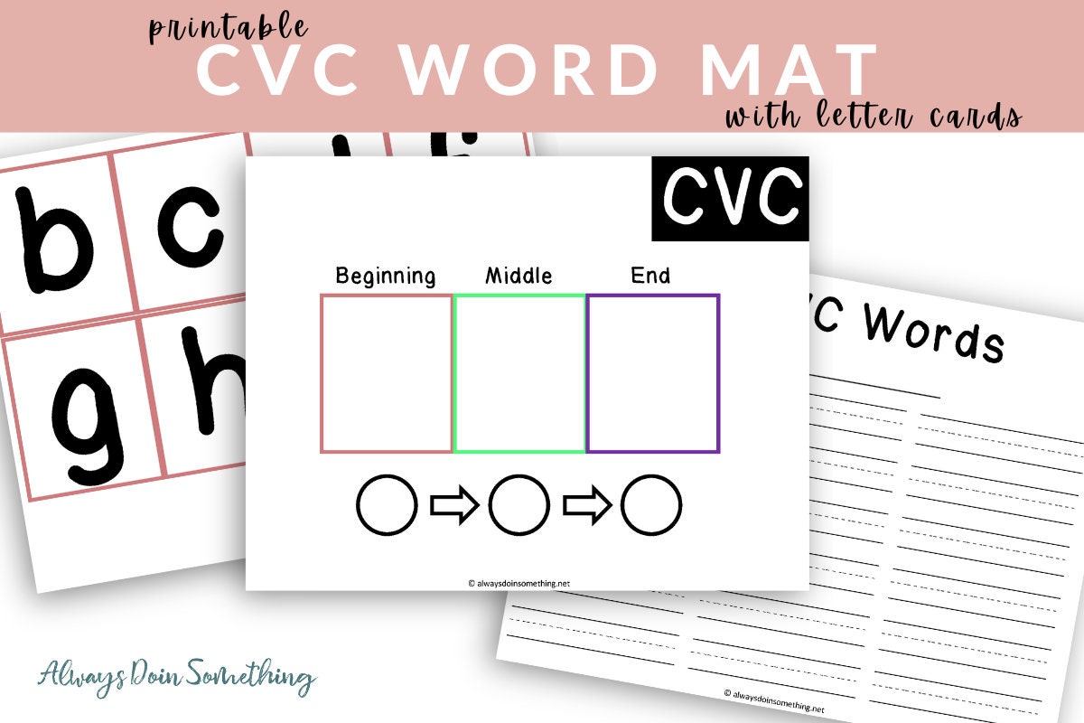 Rock Your Phonics: Printable CVC Word Mat for Homeschool & Classroom ...