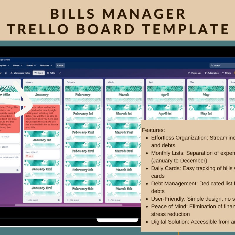 Household Bill Tracker - Etsy