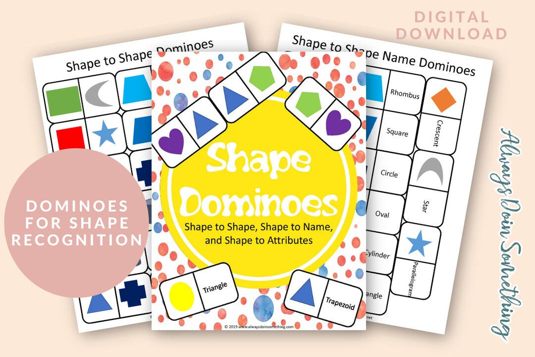 Shape Dominoes for Kids | Fun Educational Printable Game | Learning ...