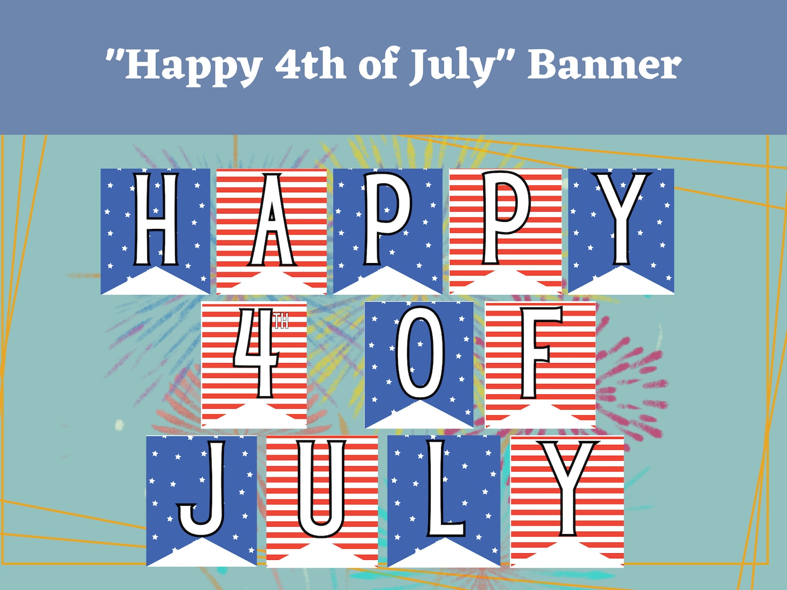 Printable 4th of July Party Decorations Pack | Independence Day Party ...