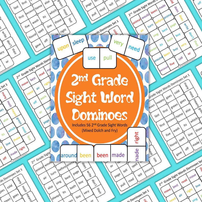 2nd Grade Sight Word Dominoes | Educational Printable | 2nd Grade ...