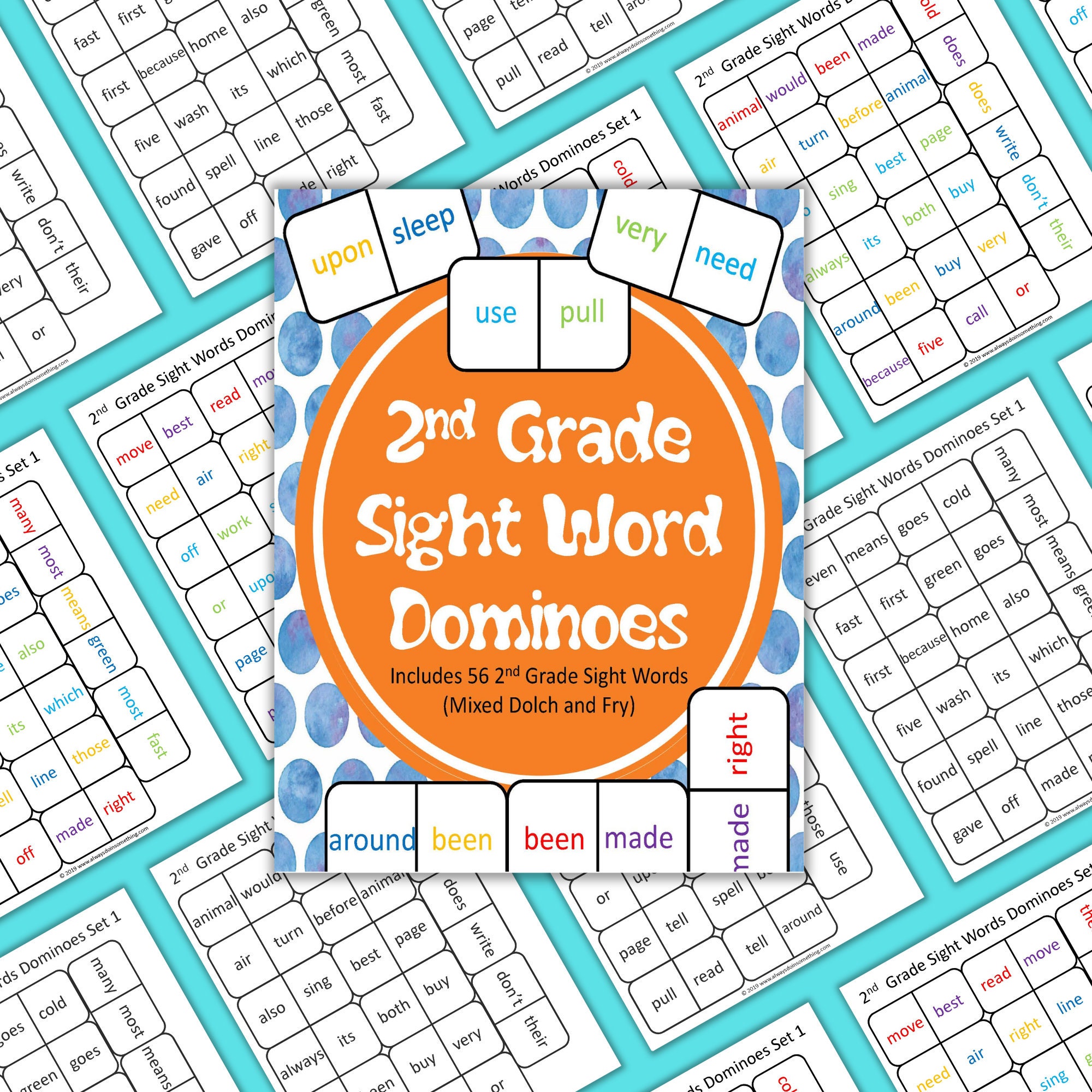 2nd Grade Sight Word Dominoes | Educational Printable | 2nd Grade ...