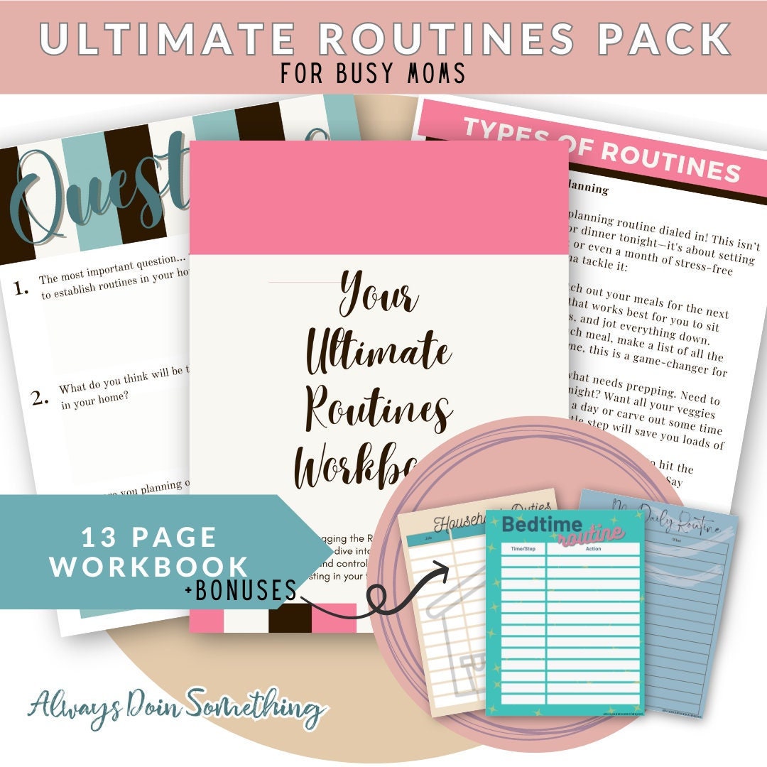 Printable Ultimate Routines Workbook & Templates – Organize Your Life ...