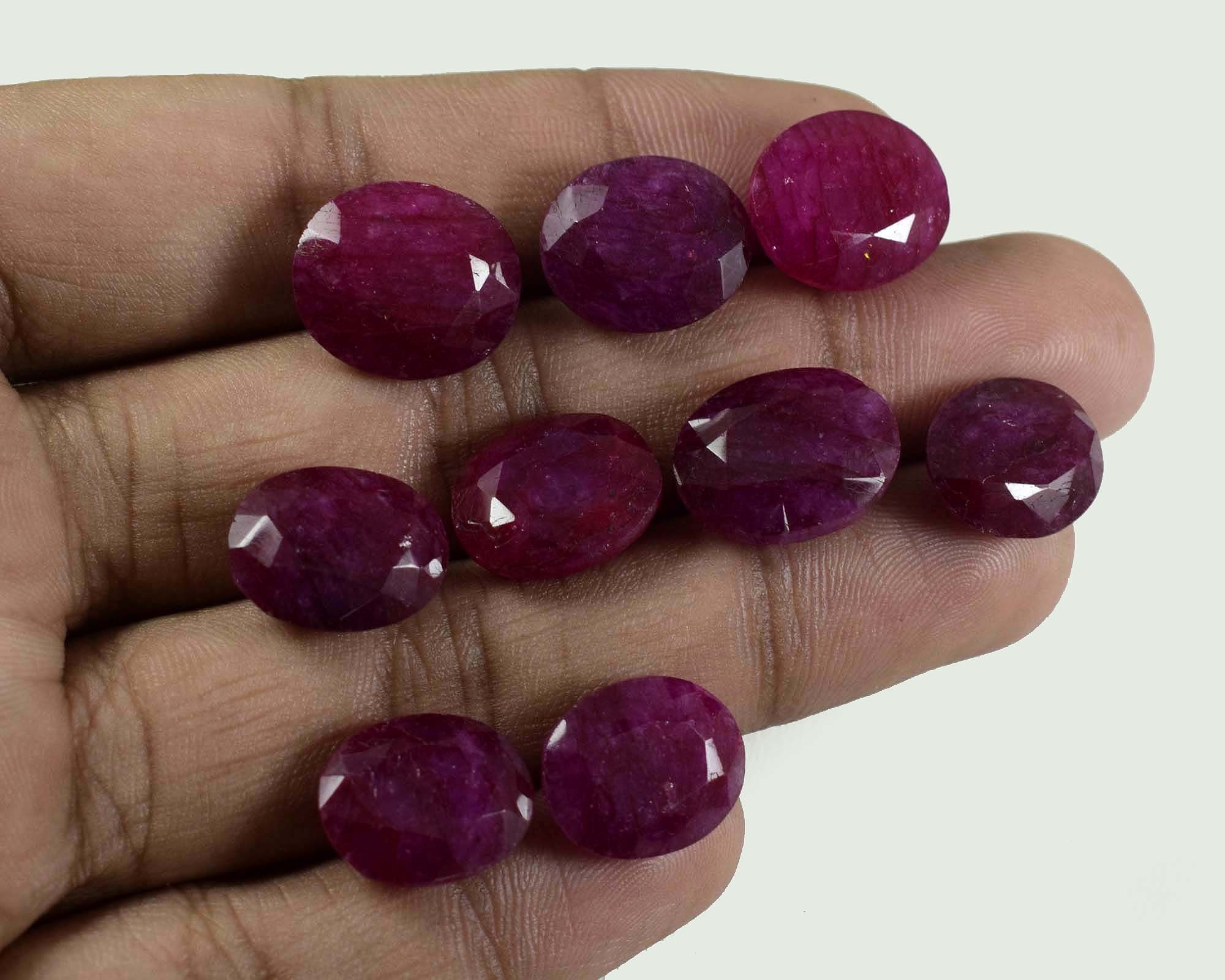 Natural Pink Ruby Cut Gemstone Wholesale Healing Crystal Lot | Etsy