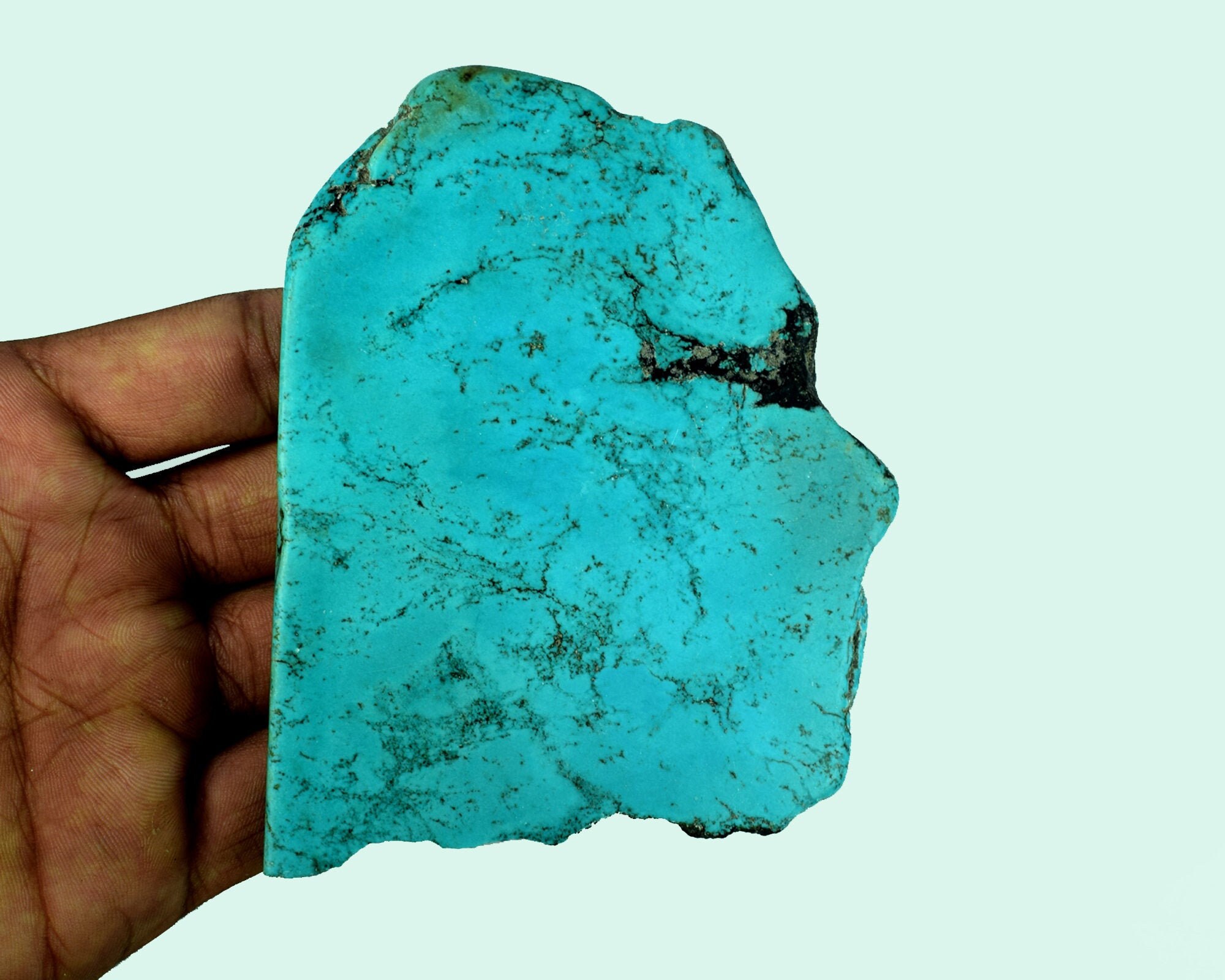 Turquoise Slice Gemstone Green Turquoise Raw Rough Gemstone | Etsy