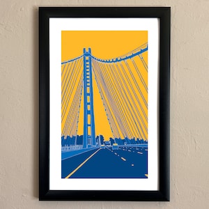 Bay Bridge | Oakland, CA | Poster | Bay Area| Landmarks | Warriors ...