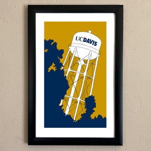 UC Davis Water Tower | Davis, CA | Poster | California | Landmarks ...