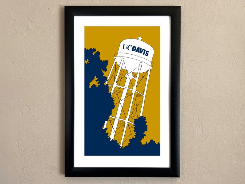 UC Davis Water Tower | Davis, CA | Poster | California | Landmarks ...