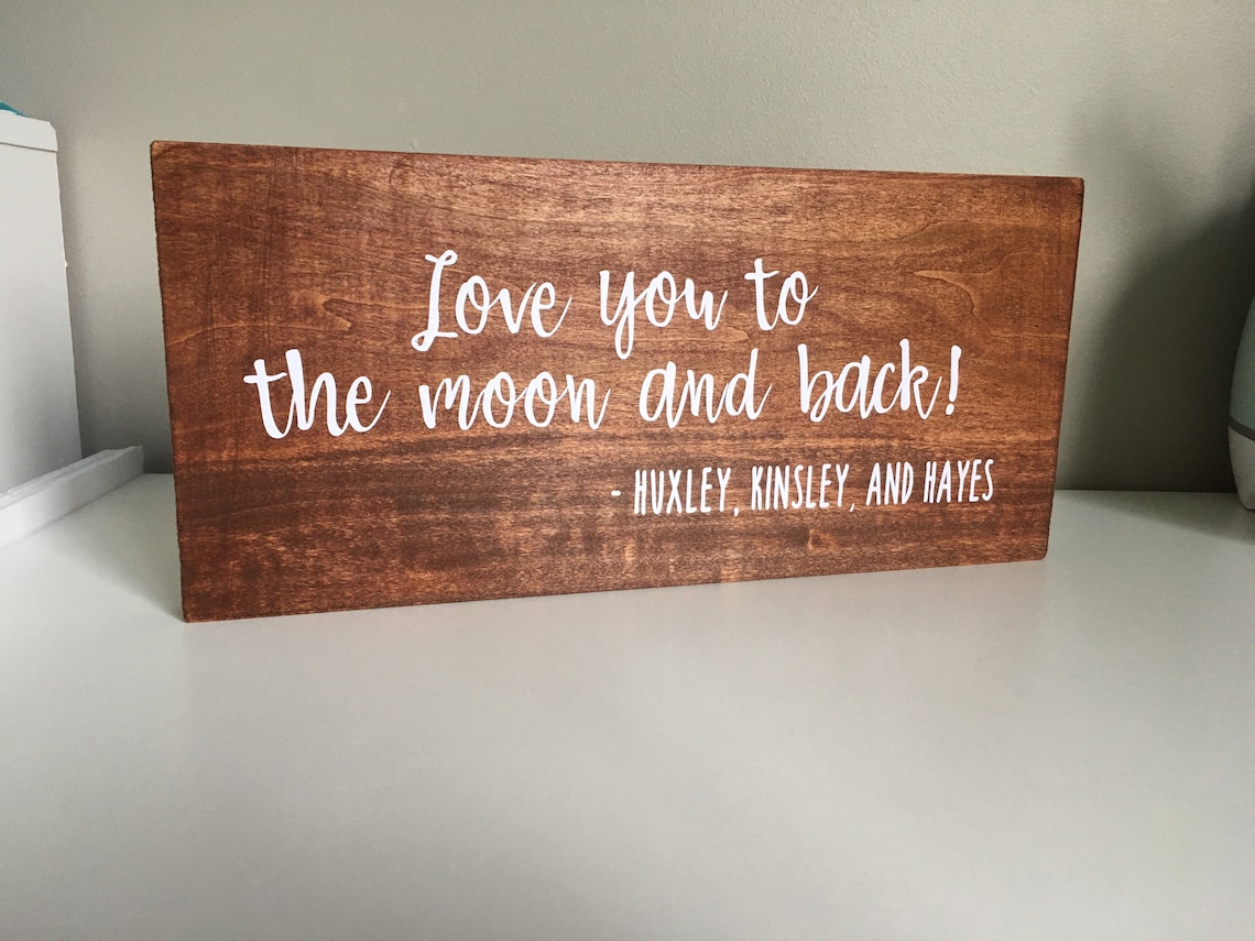 Custom Wood Block Sign, Block Sign, 5.5x12 Stained Wood Sign, Wood ...