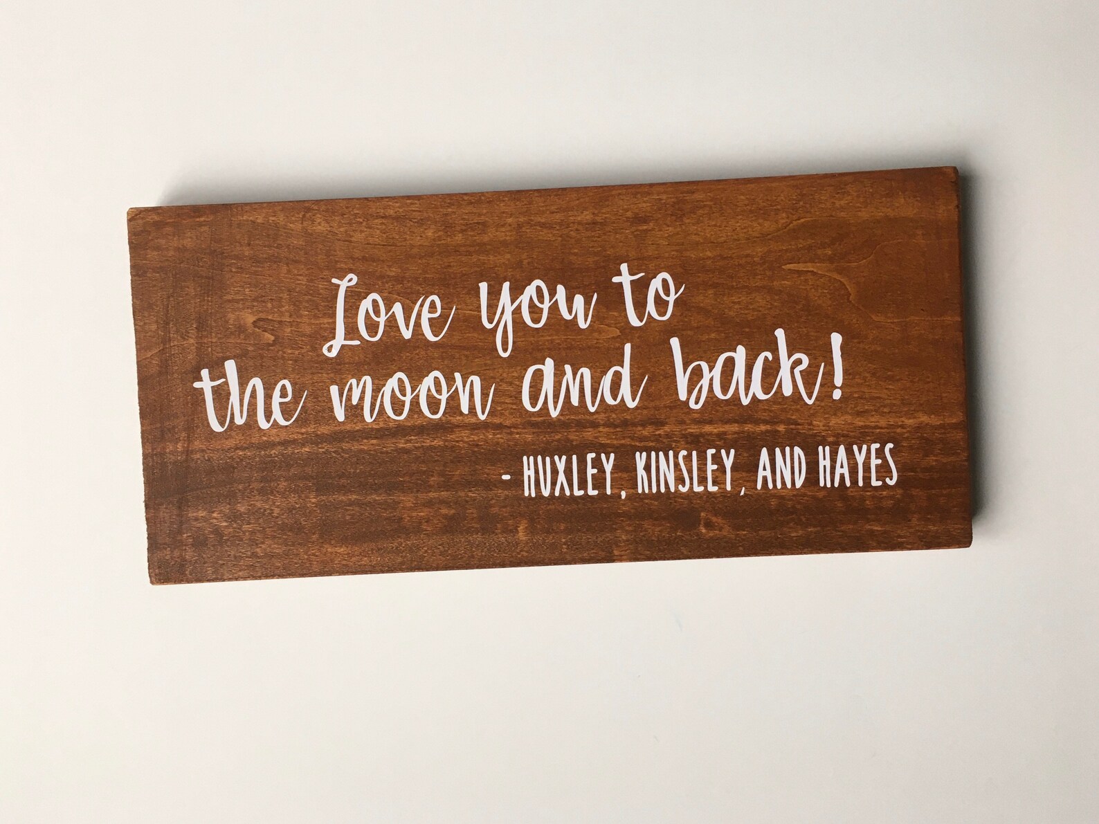 Custom Wood Block Sign, Block Sign, 5.5x12 Stained Wood Sign, Wood ...