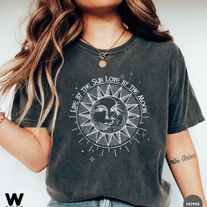 Sun Moon Stars Tee, Celestial Tee, Graphic Tee, Sun Shirt, One With the ...