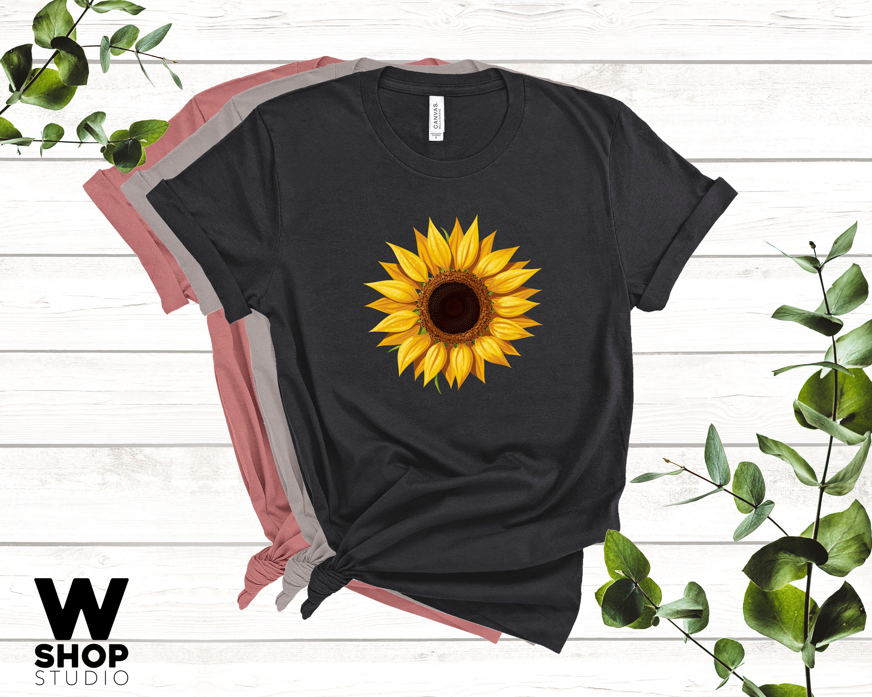 Sunflower Graphic Tee Bella Canvas Sunflower Women's | Etsy