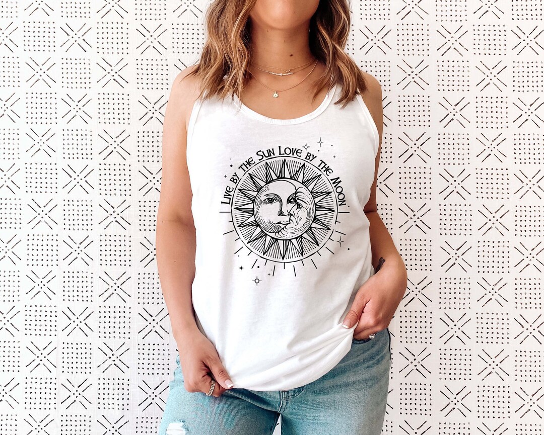 Sun Moon Stars Tank Celestial Tank Graphic Top One With the - Etsy