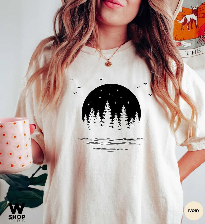 Moon Nature T Shirts for Women, Adventure Shirt, Get Outdoors Graphic ...