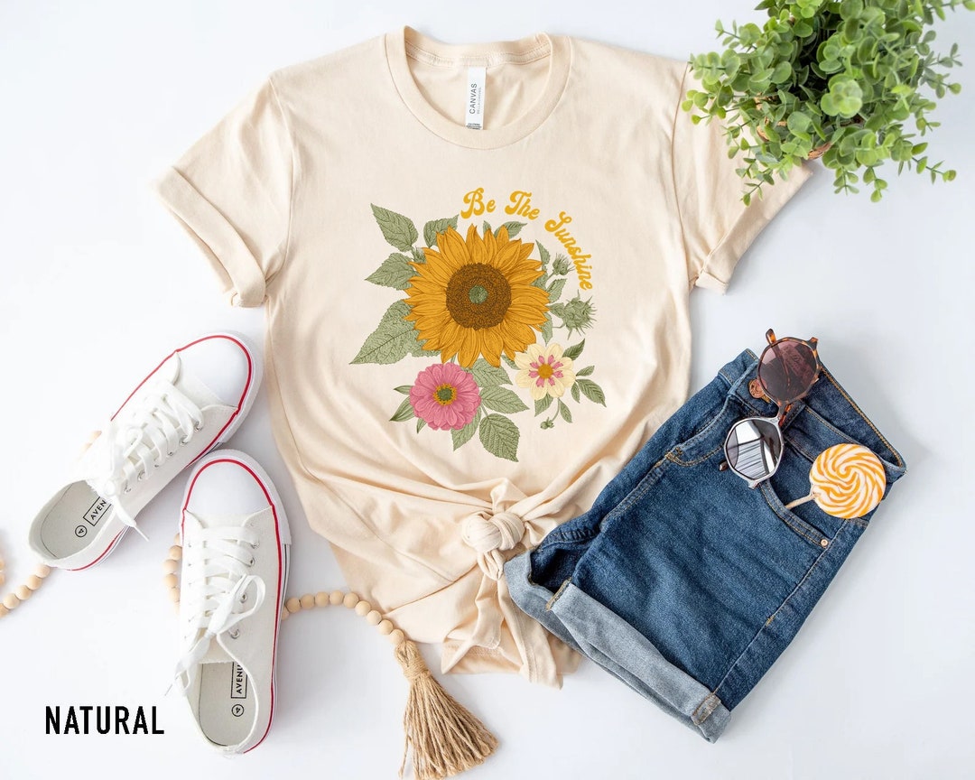 Sunflower Graphic Tee Hippie Sunflower Shirt Floral - Etsy