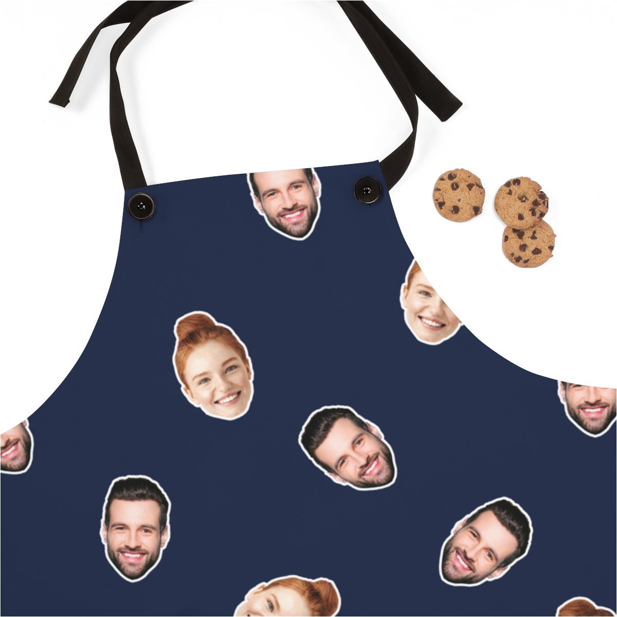 Personalized Faces Apron, Custom Photo Apron for Women and Men, Funny ...