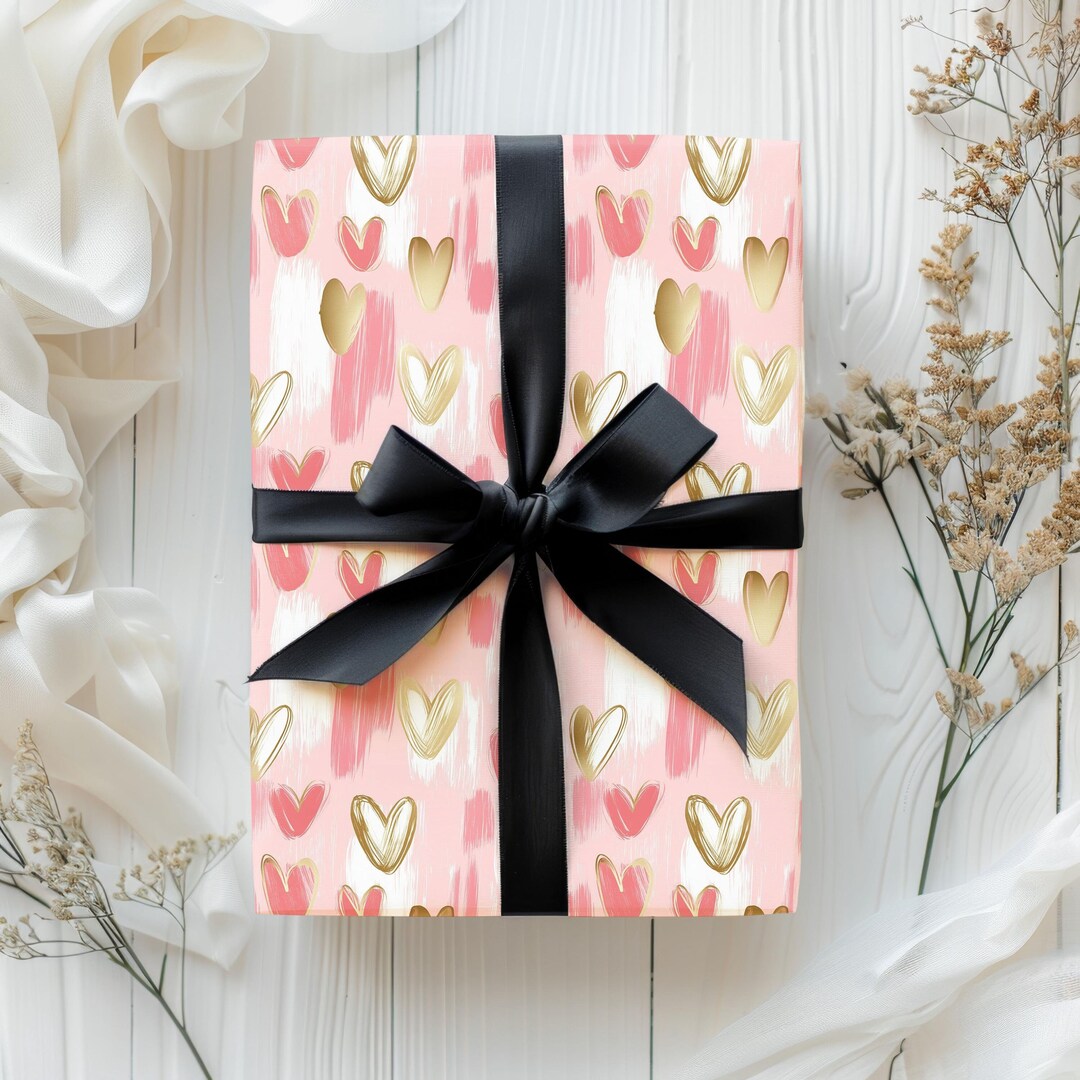 Wrapping Papers, Hearts Gift Wrap for Valentine's Day, Mother's Day ...