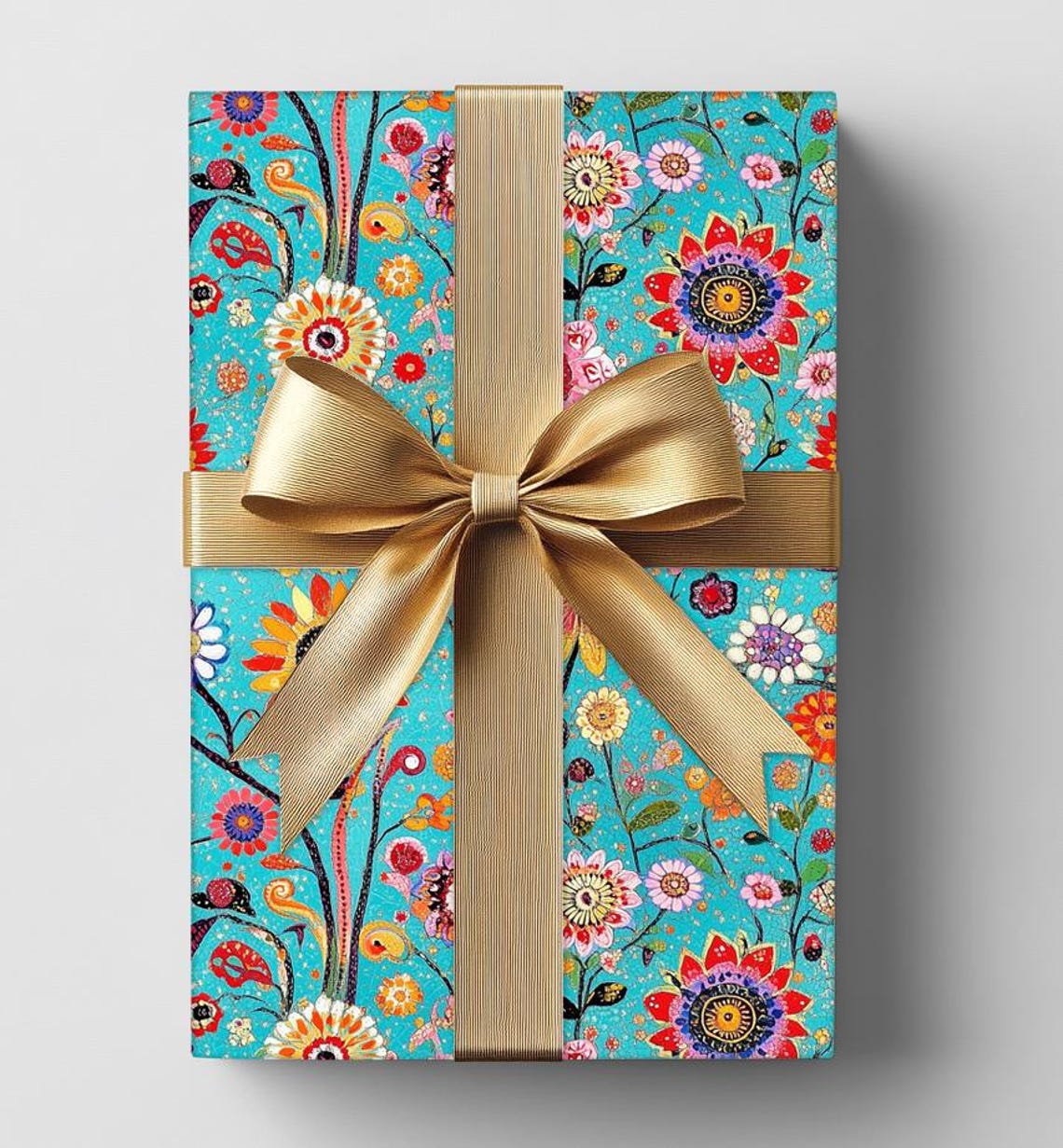 Bohemian Wrapping Paper, Floral Gift Wrap, Indian Gift Wrap - Perfect ...
