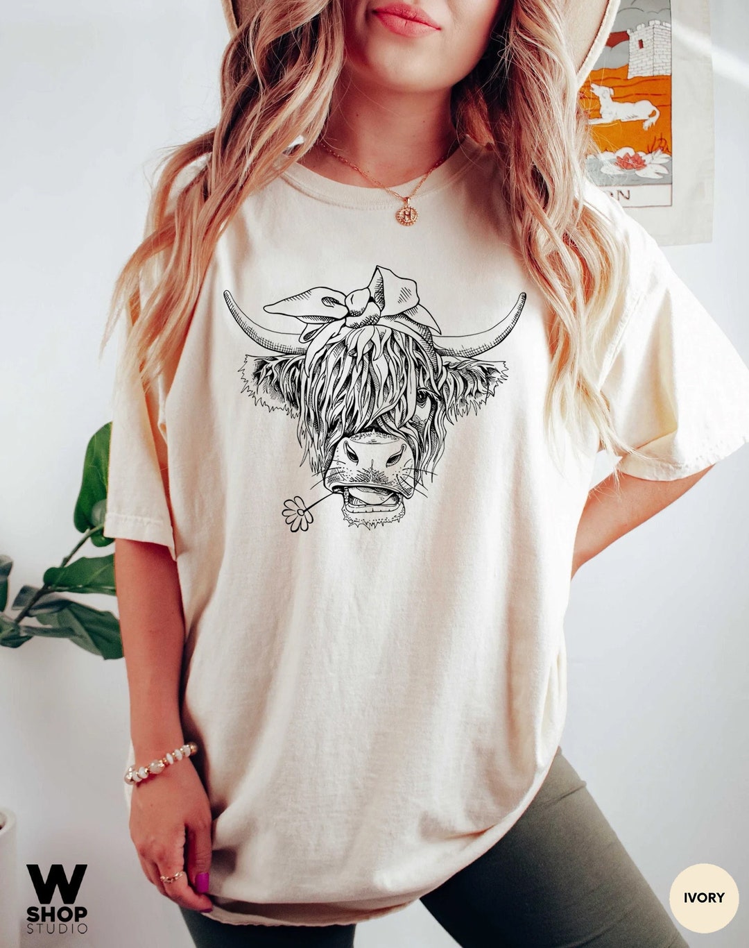 Cute Cow Shirt, Comfort Colors Shirt, Highland Cow Shirt, Cow Gifts for ...