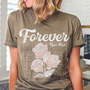 Rose Flower Shirt, Vintage T Shirt, Rose Floral Gifts, Wildflower Women ...
