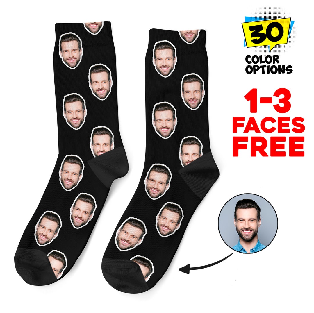 Custom Face Socks, Personalized Photo Socks, Picture Socks, Face on ...