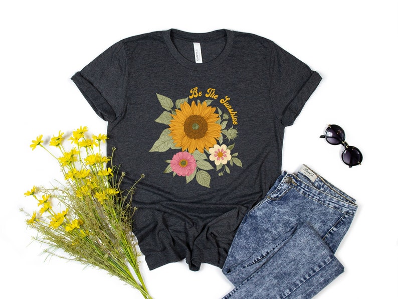 Sunflower Graphic Tee Hippie Sunflower Shirt Floral - Etsy