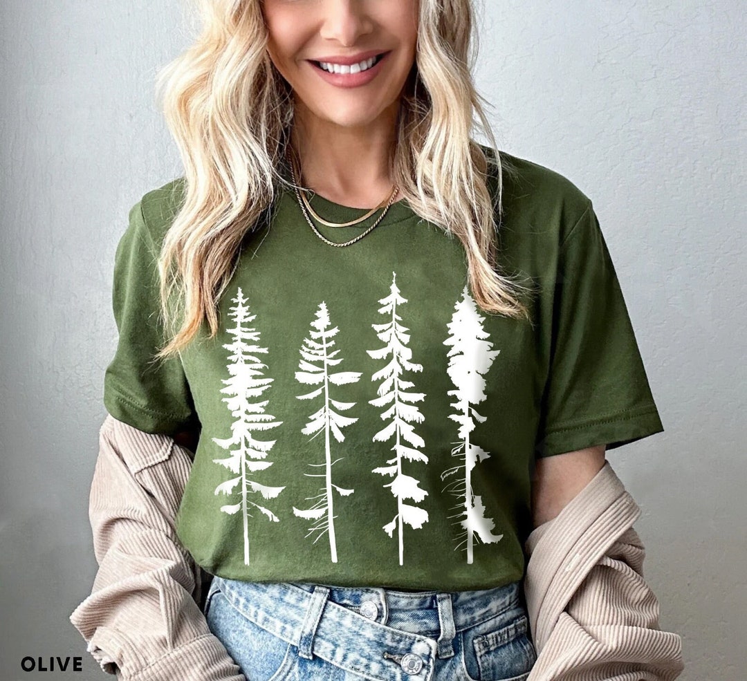 Pine Tree Shirt, Pine Tree T Shirt, Camping Shirt, Hiking Shirt ...
