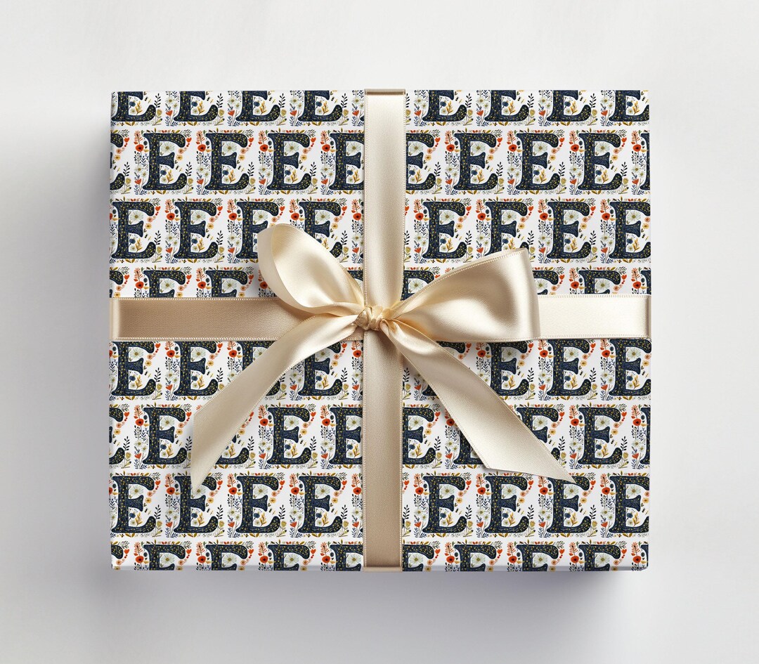 Initial Wrapping Papers, Personalized Gift Paper for Valentine's Day ...