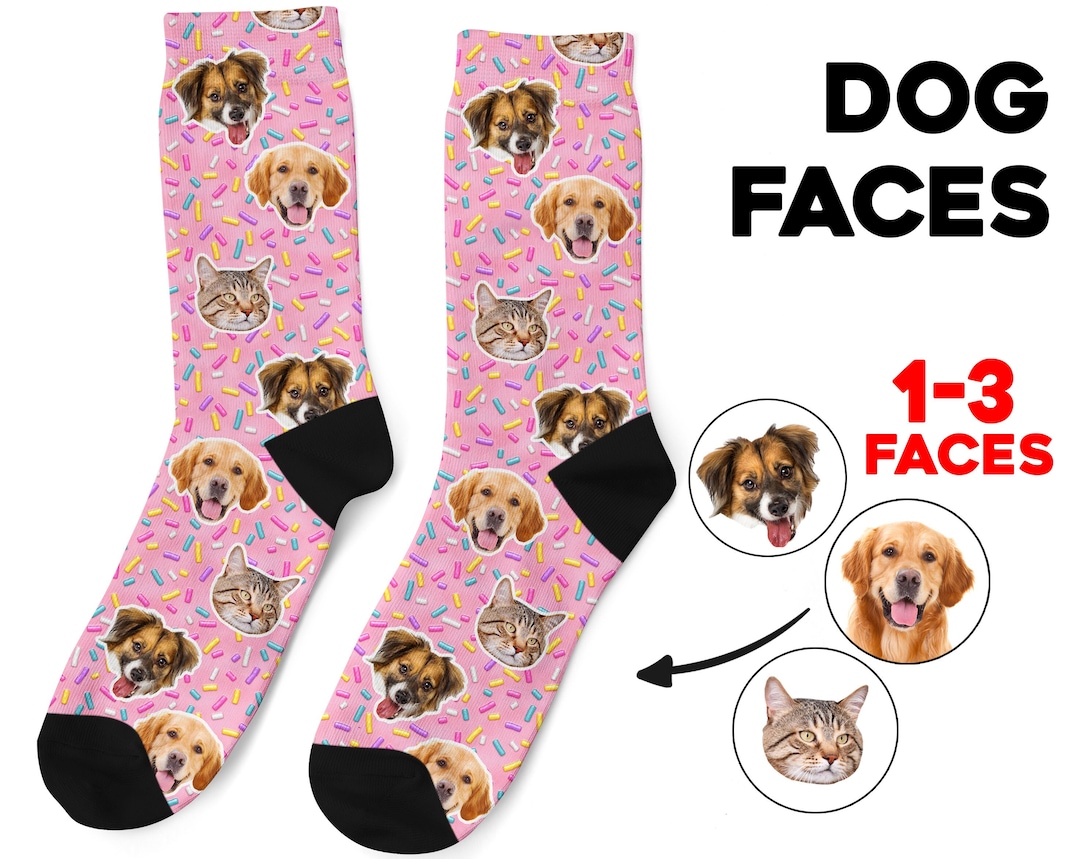Custom Dog Socks Personalized Pet Photo Socks Customized Cute - Etsy