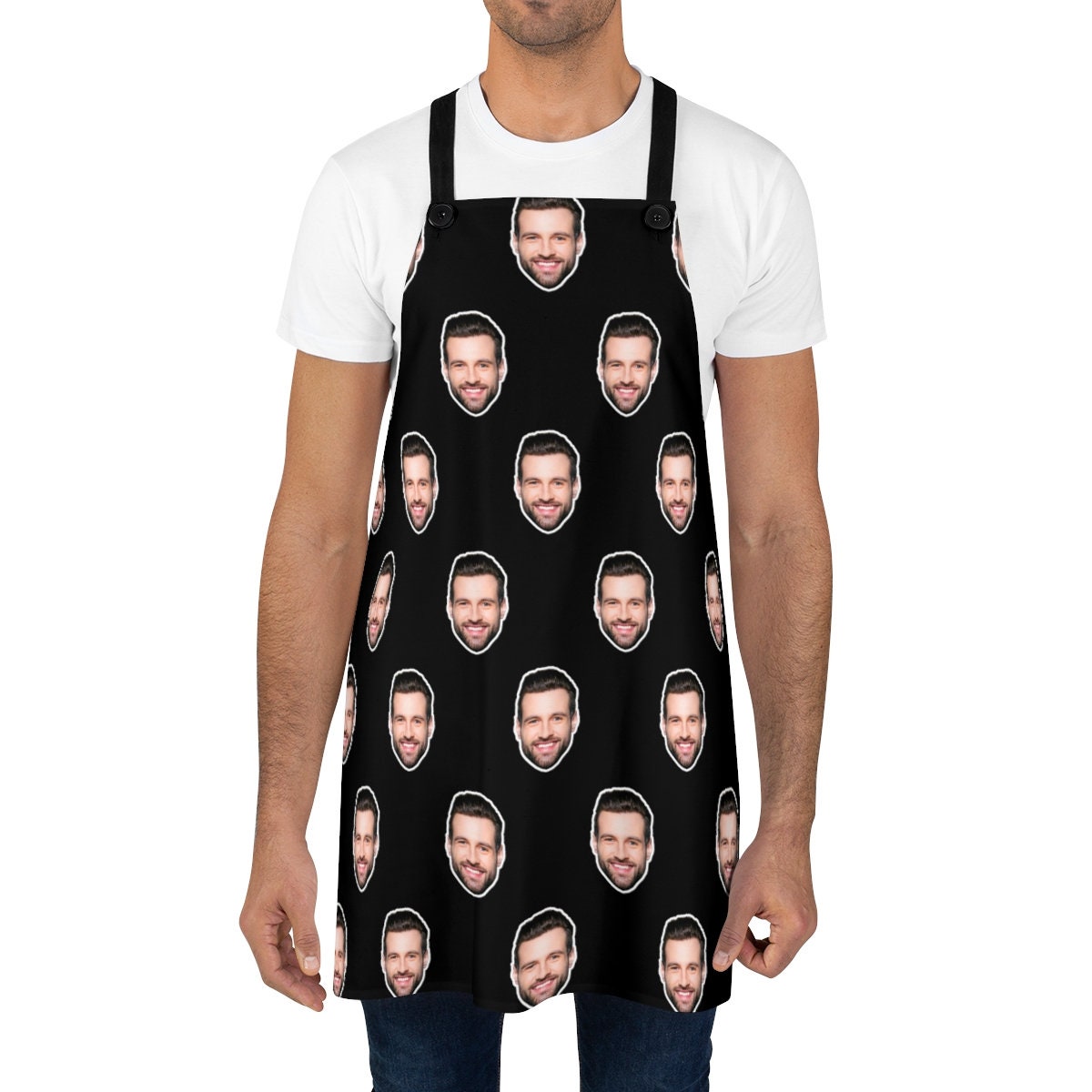 Personalized Faces Apron, Custom Photo Apron for Women and Men, Funny ...