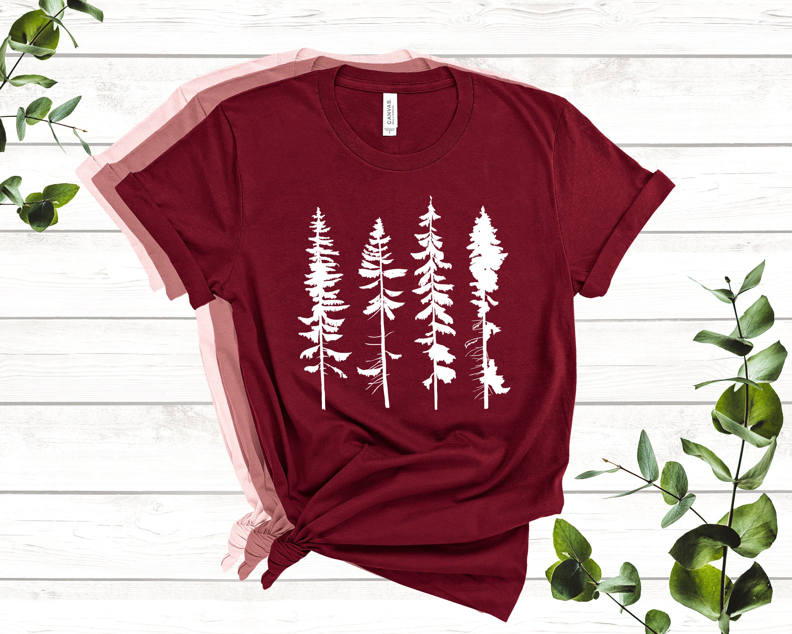 Pine Tree Shirt Pine Tree T Shirt Camping Shirt Hiking - Etsy