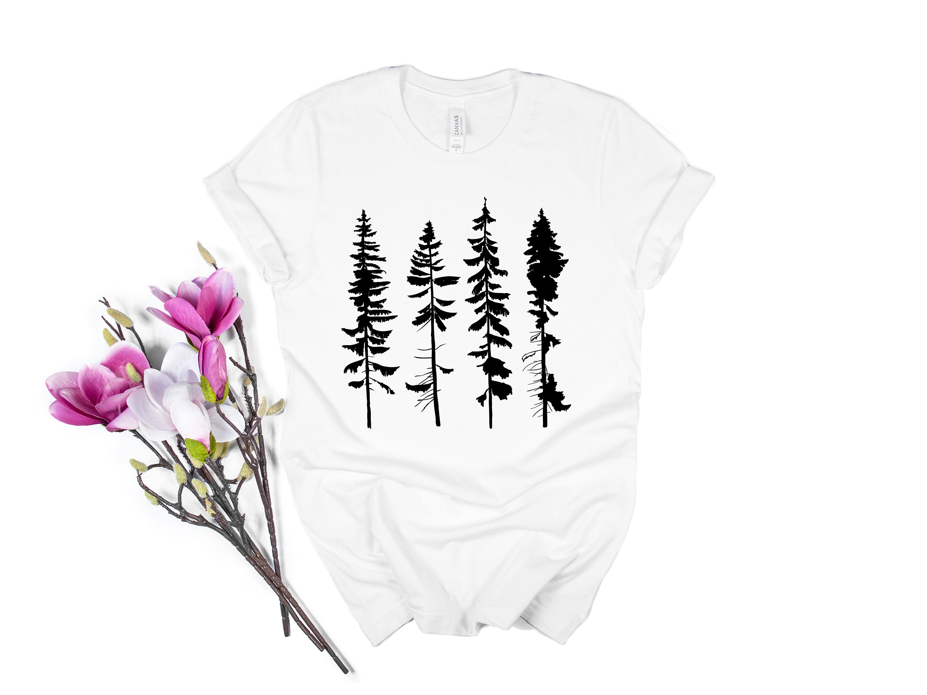 Pine Tree Shirt Pine Tree T Shirt Camping Shirt Hiking | Etsy