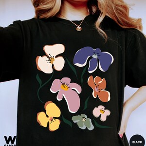 Retro Flower Shirt, Vintage T Shirt Aesthetic, Oversized, Graphic Tee ...