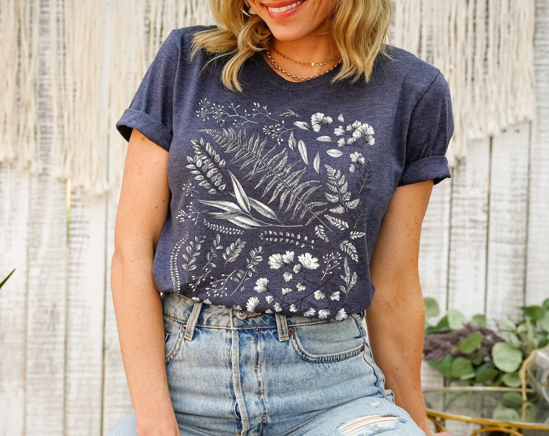 Botanical Shirt, Vintage T-shirt, Flower T Shirt, Tee, Vintage ...