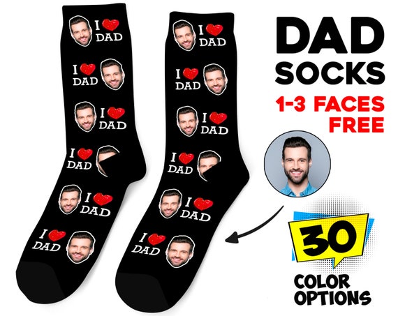 Custom Face Socks Dad Personalized Photo Socks Daddy Picture - Etsy
