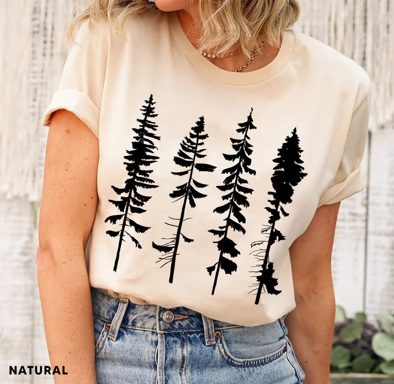 Pine Tree Shirt, Pine Tree T Shirt, Camping Shirt, Hiking Shirt ...