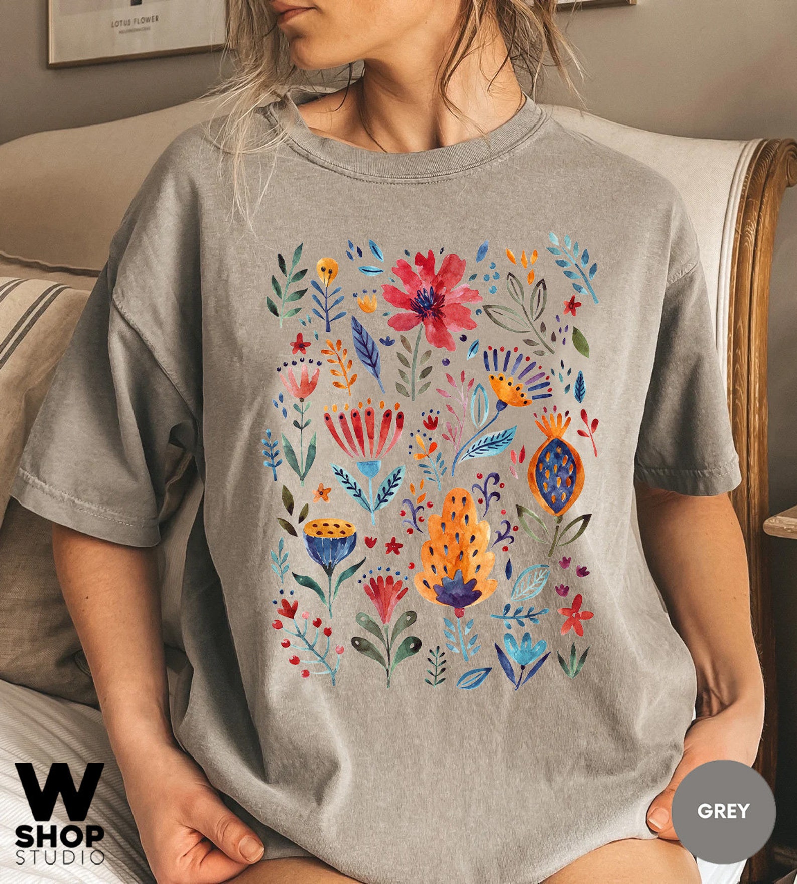 Wildflower Tshirt, Comfort Colors Shirt, Floral Tshirt, Flower Shirt ...
