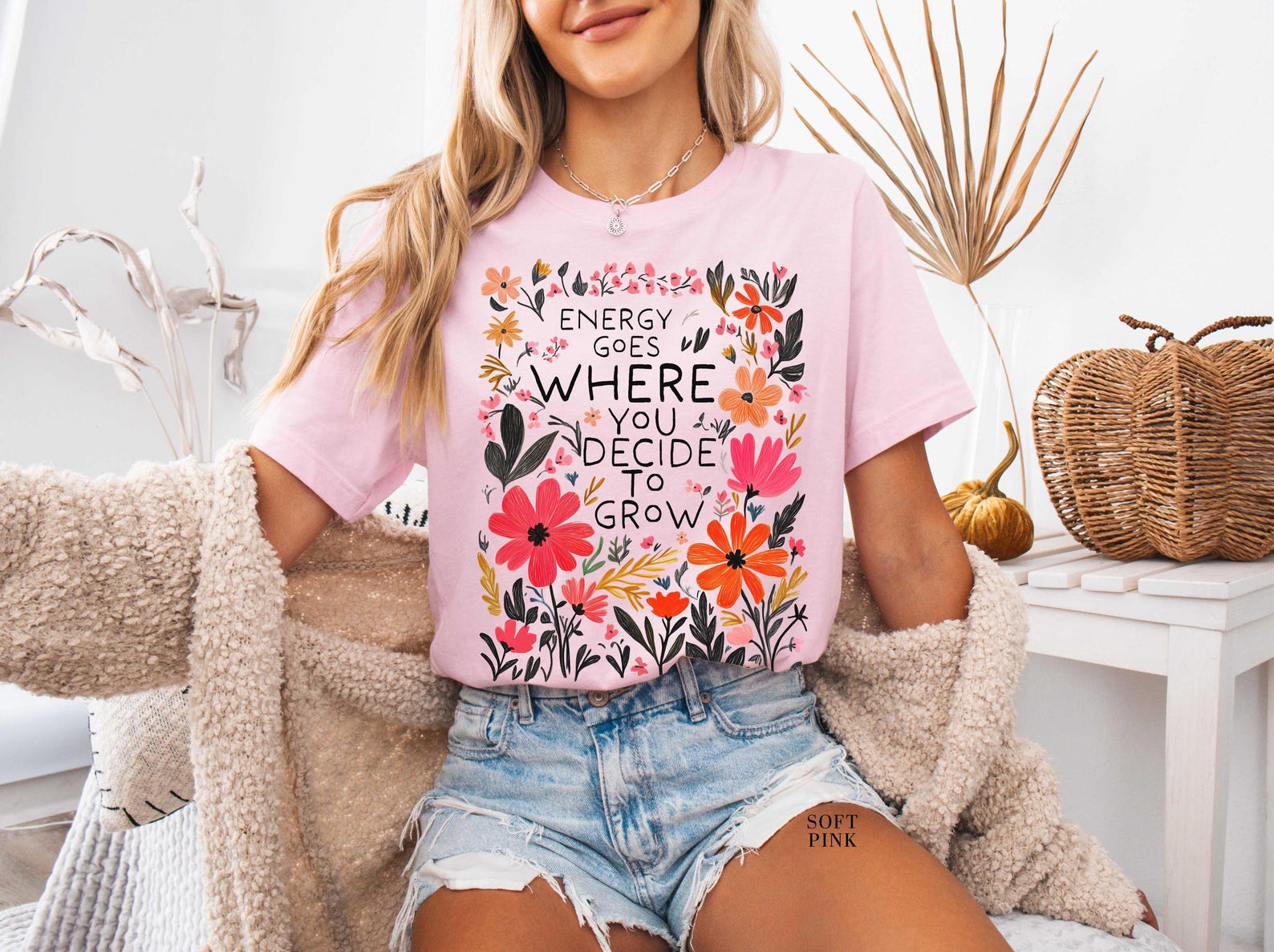 Wildflowers Floral T-shirt Cottagecore Gift Boho Shirt, Floral Boho Top ...