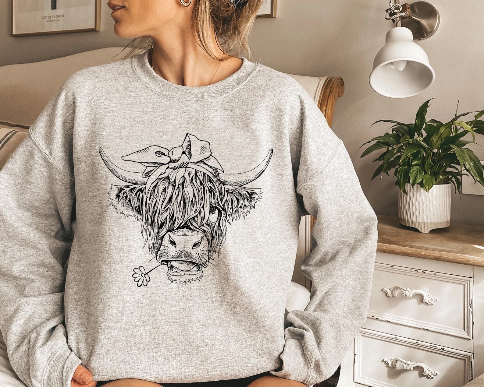 Cute Cow Shirt or Sweatshirt, Heifer Sweatshirt, Highland Cow Shirt ...