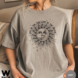 Sun Moon Stars Tee, Celestial Tee, Graphic Tee, Sun Shirt, One With the ...
