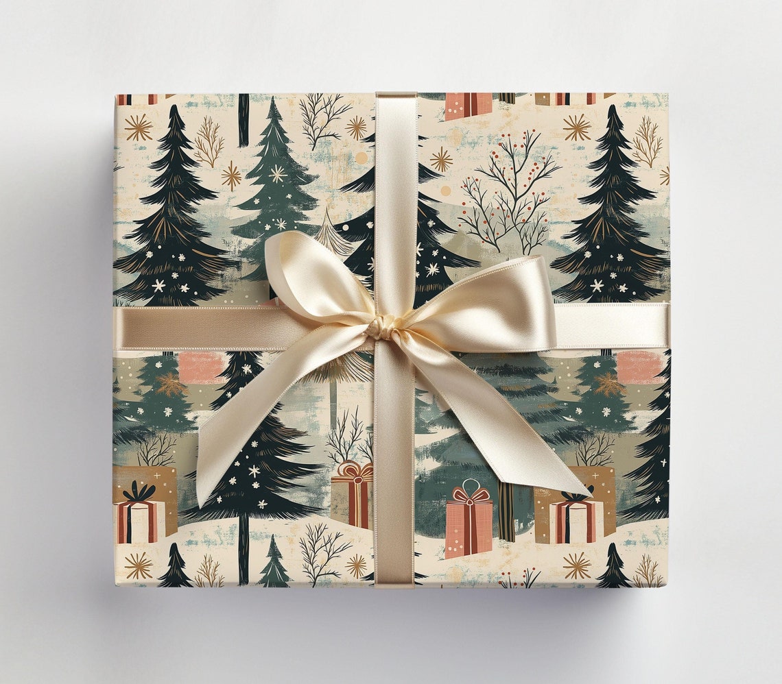 Vintage Style Christmas Gift Wrap