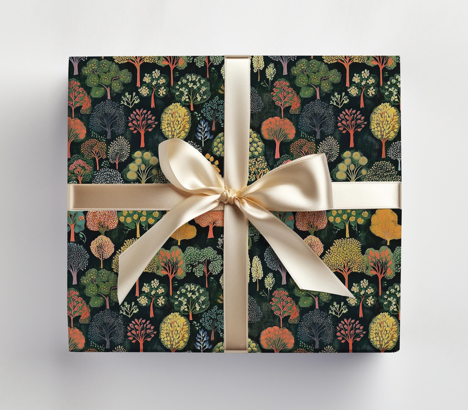 Wrapping Paper, Green Trees Nature Gift Wrap for Father, Best Friend ...