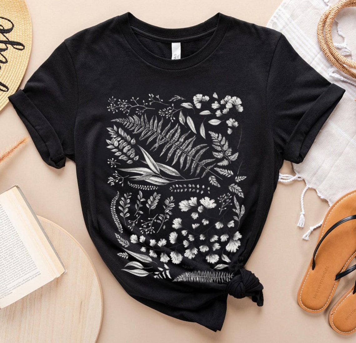 Botanical Shirt Vintage T-shirt Flower T Shirt Tee Vintage - Etsy