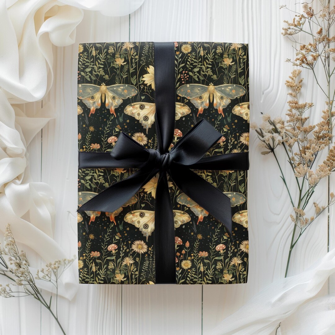 Wrapping Papers Set, Celestial Moon Gift Wrap, Cottagecore Aesthetic ...