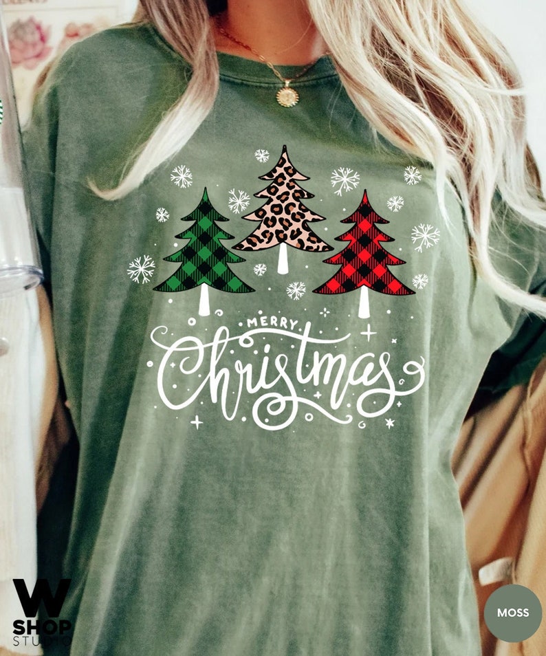 Ladies Merry Christmas Shirt Women Christmas Shirt Cute - Etsy