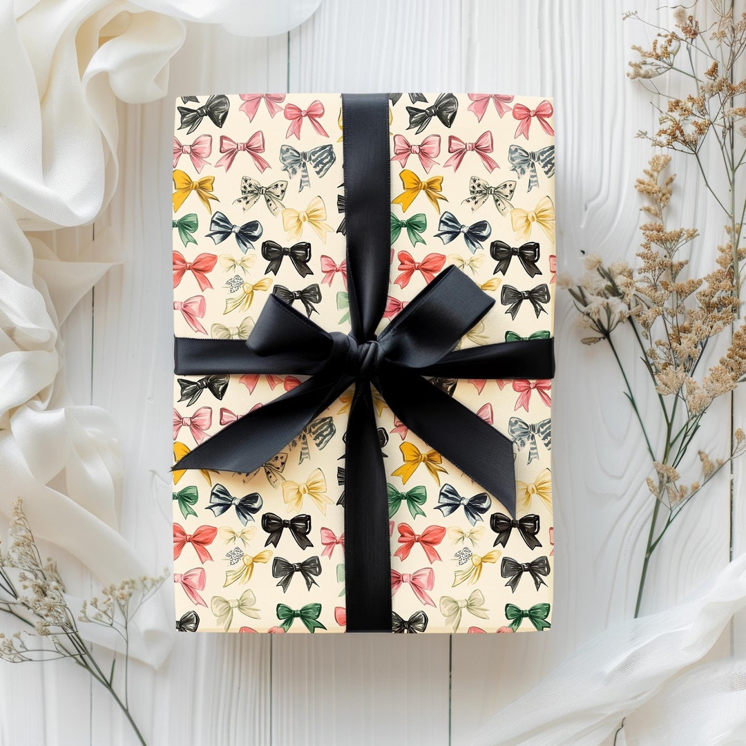 Bow Gift Wrapping Paper, Bow Wrapping Rolls, Wrapping Supplies for ...