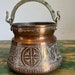 Turkish Engraved Copper Bucket W/ Brass Handle, Vintage Home Decor, for ...